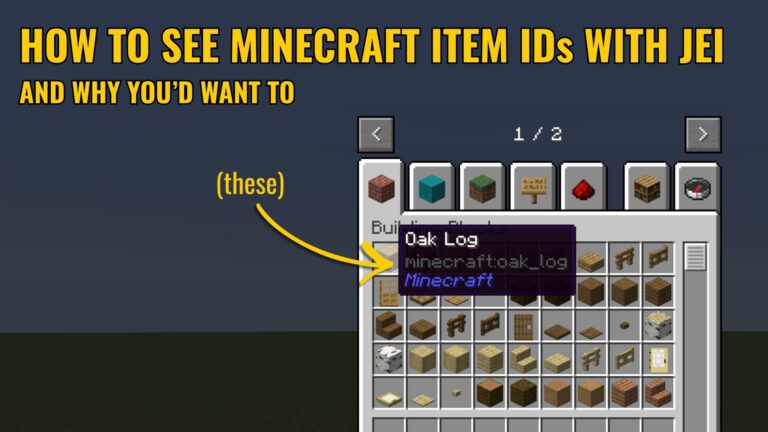 TUTORIAL: How To See Minecraft Item IDs with JEI – WobbleRocket