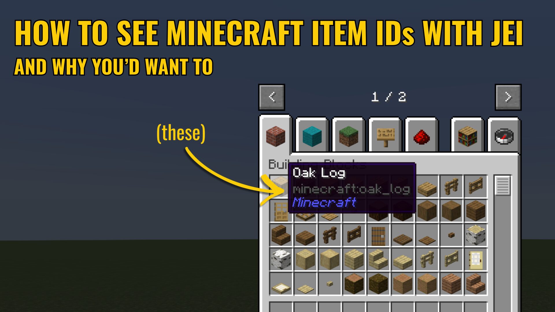 TUTORIAL: How To See Minecraft Item IDs with JEI – WobbleRocket